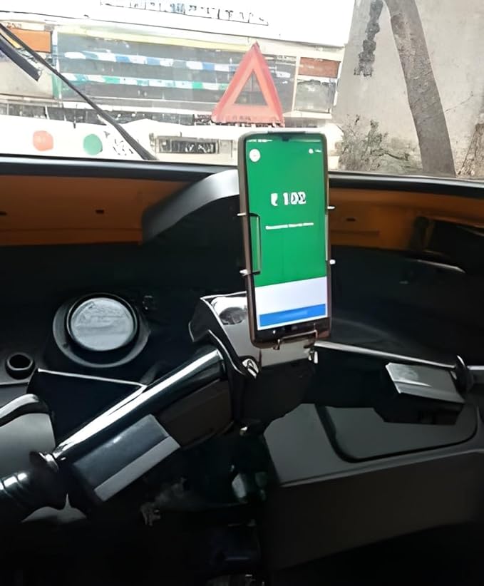 Auto Rickshaw Metal Mobile Holder|Mobile Stand Mount Type Auto Ricksha ...